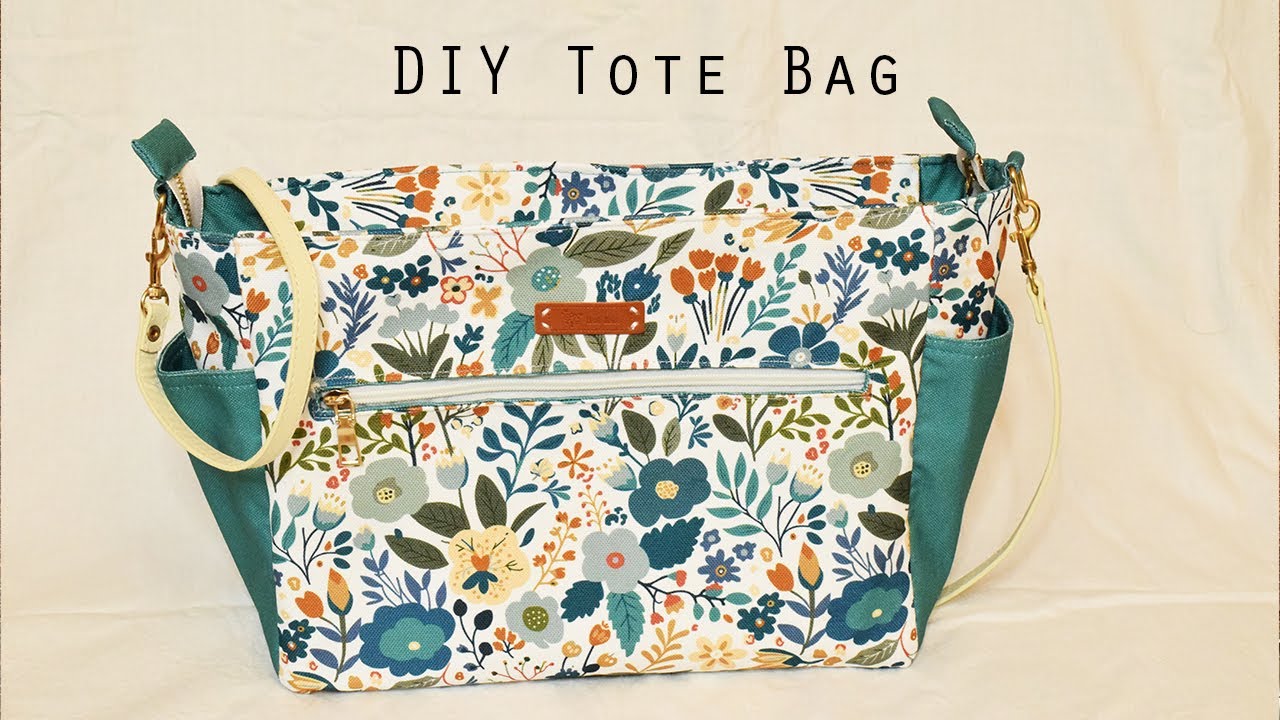 Sew and Easy Tote Bag with three Pockets | Tote Bag DIY | Sewing ...