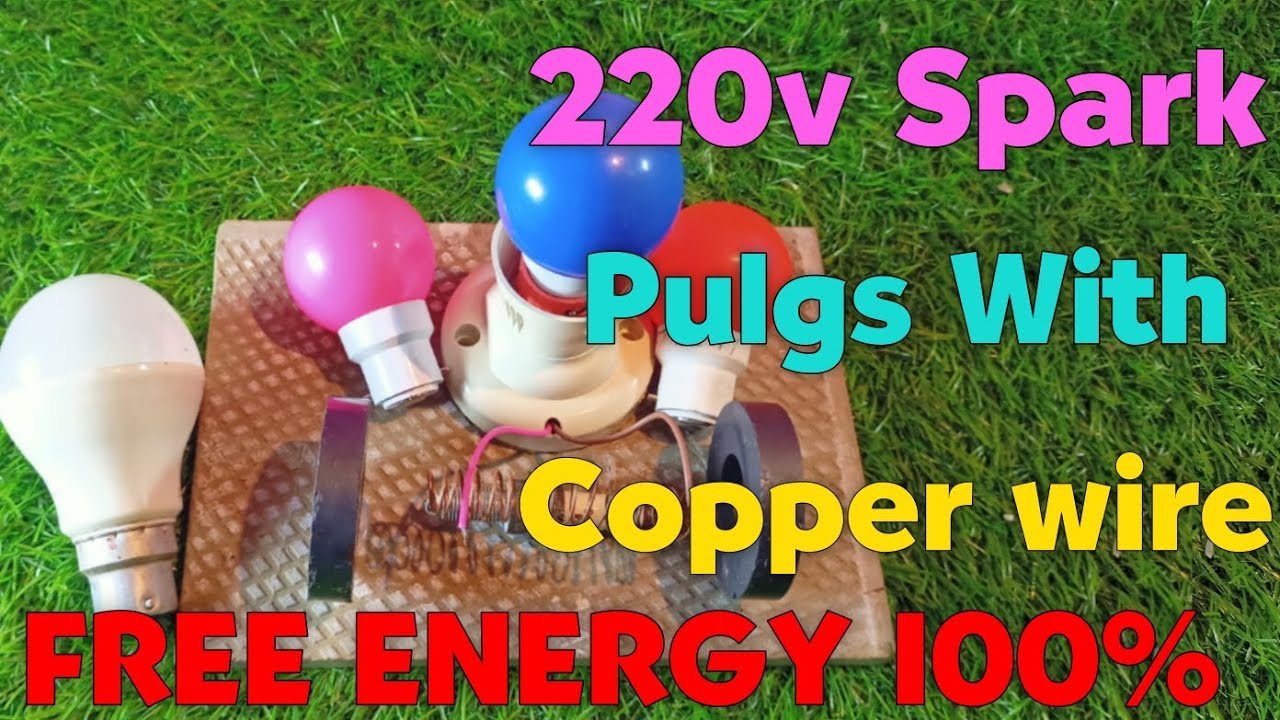 How to Make free Energy 220v Spark Pulgs With Copper wire (100% Real ...