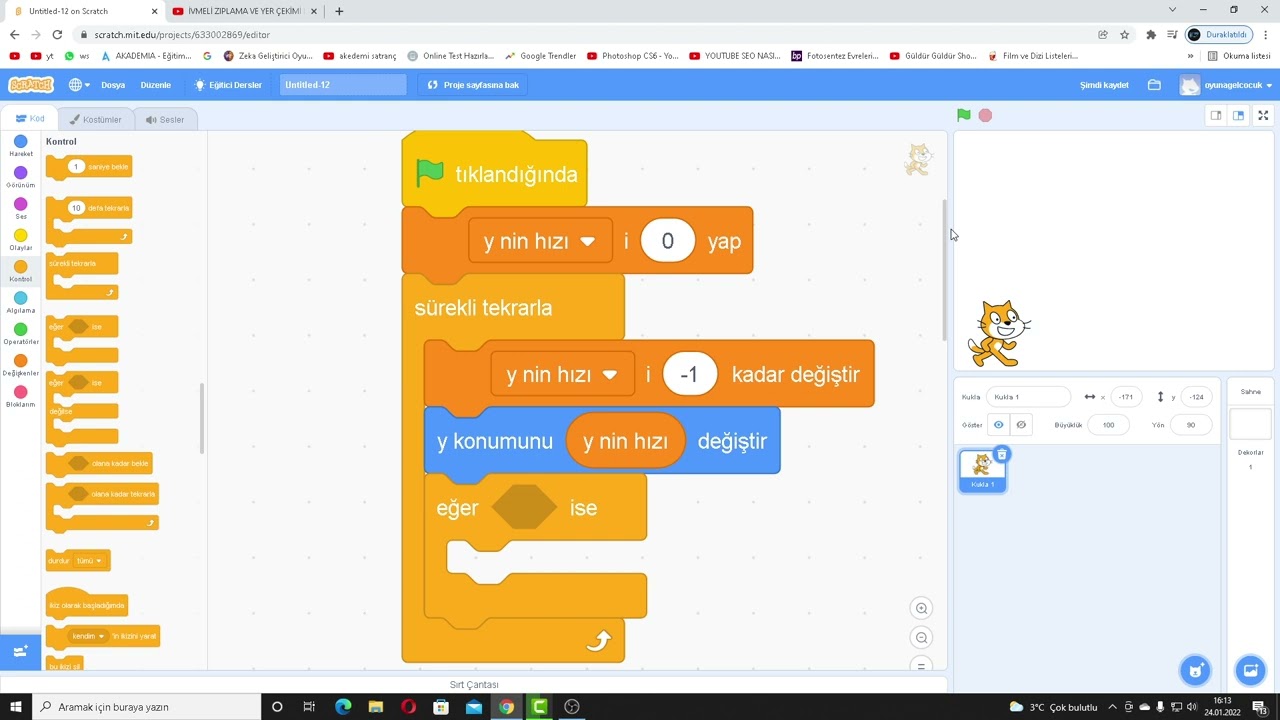 Scratch Derseri 2 Yer Çekimi Nasıl Yapılır? - YouTube