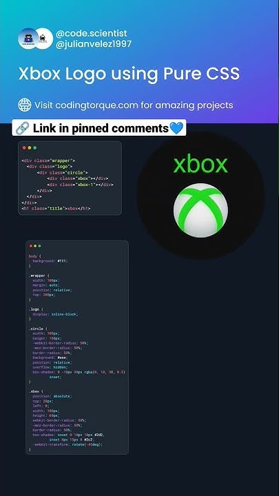 Xbox logo using pure CSS ️ - Coding Torque - YouTube