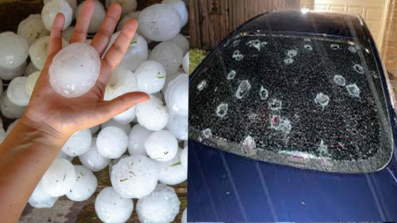 Incredible Ice Stones Falling From Sky Destroyed Beijing ,china | Giant ...