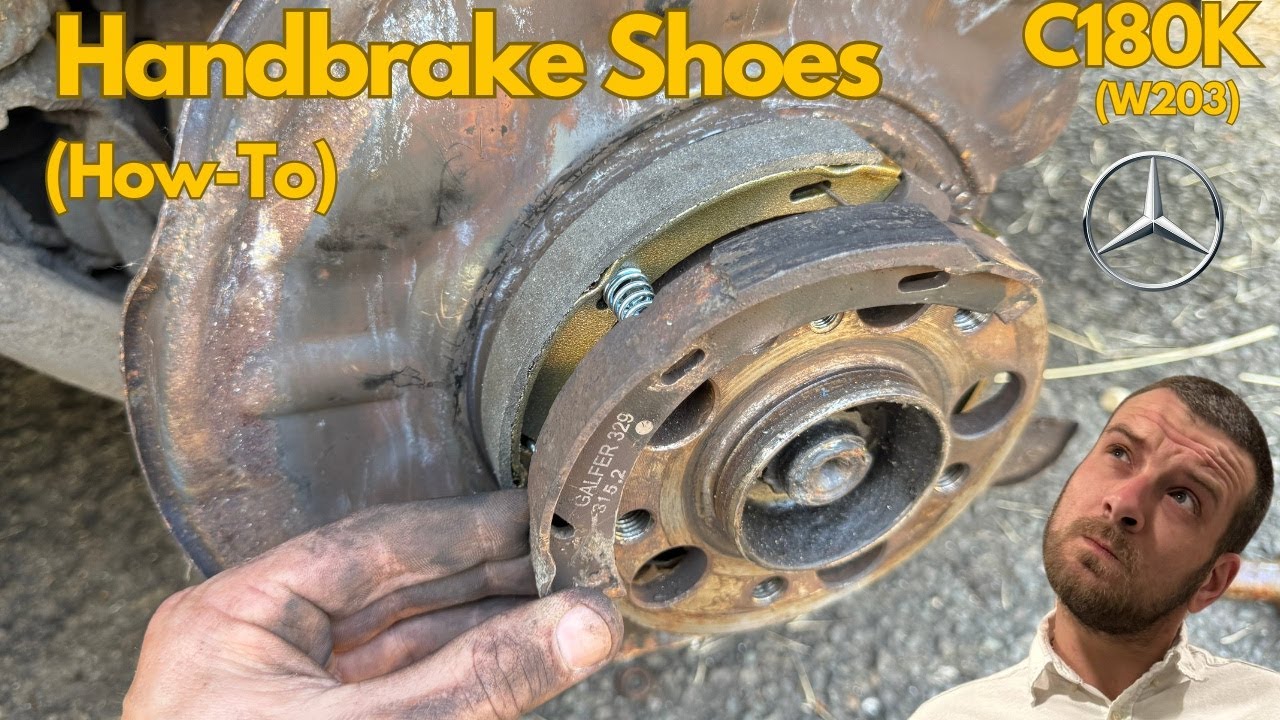 Replacing Handbrake Shoes (Mercedes C180K) - YouTube