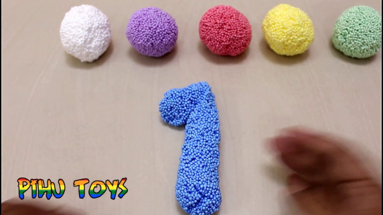 Learn Number 12345678910 with kinetic sand for Kids - YouTube