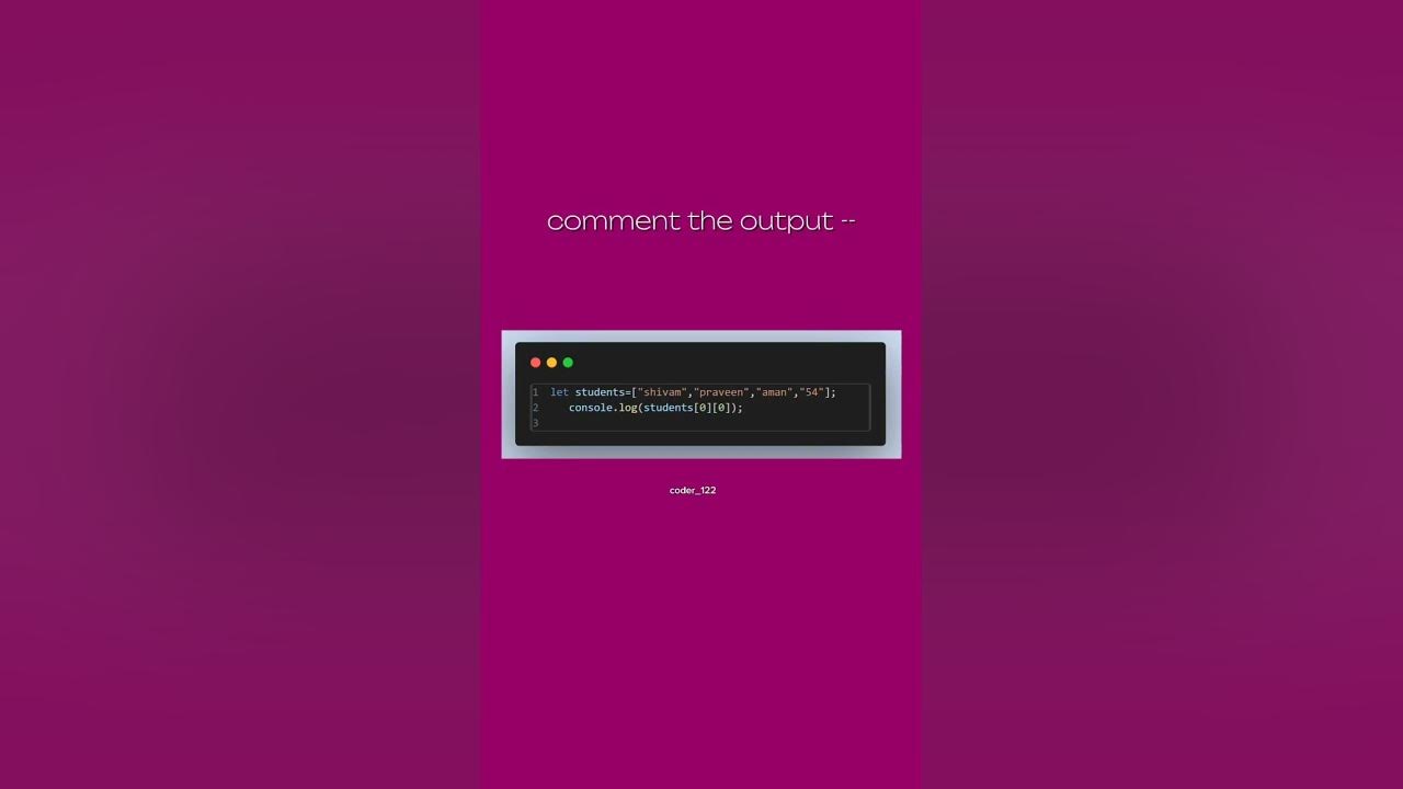 Comment The Outputjavascript Javascriptdev Js Coding Programming 3338