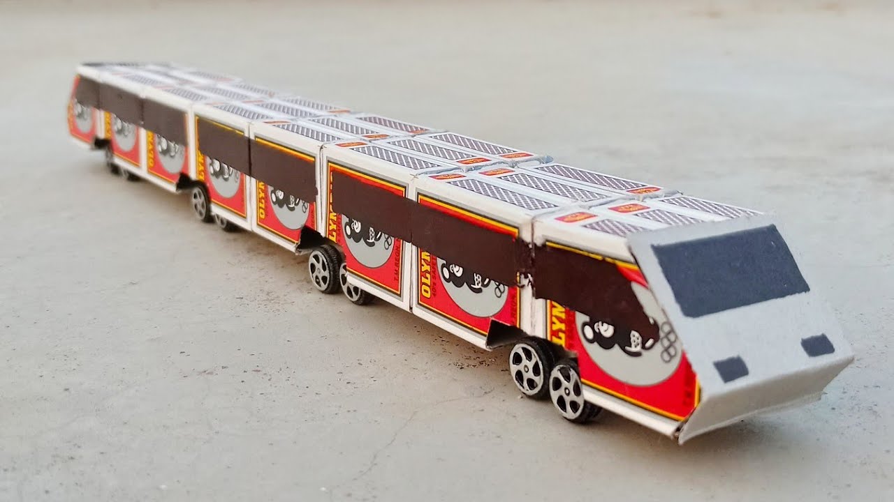 diy how to make matchbox train at home diy toy - Diy small train ...