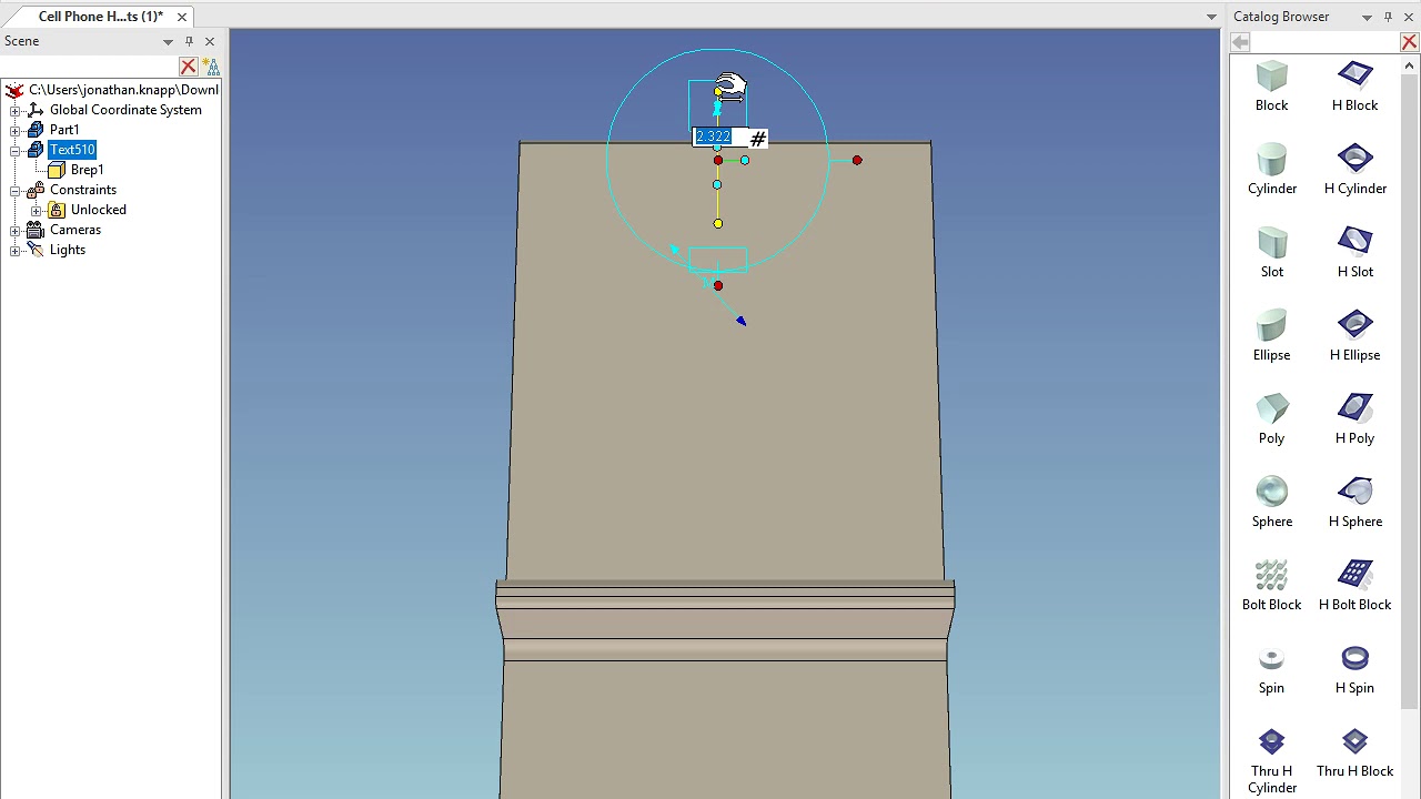 Sinking Letters into the Surface of a Part to create an Engraved Effect ...