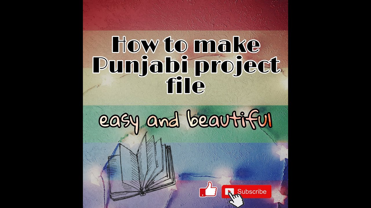How to make Punjabi scrap file| school project|coverpage and border ...
