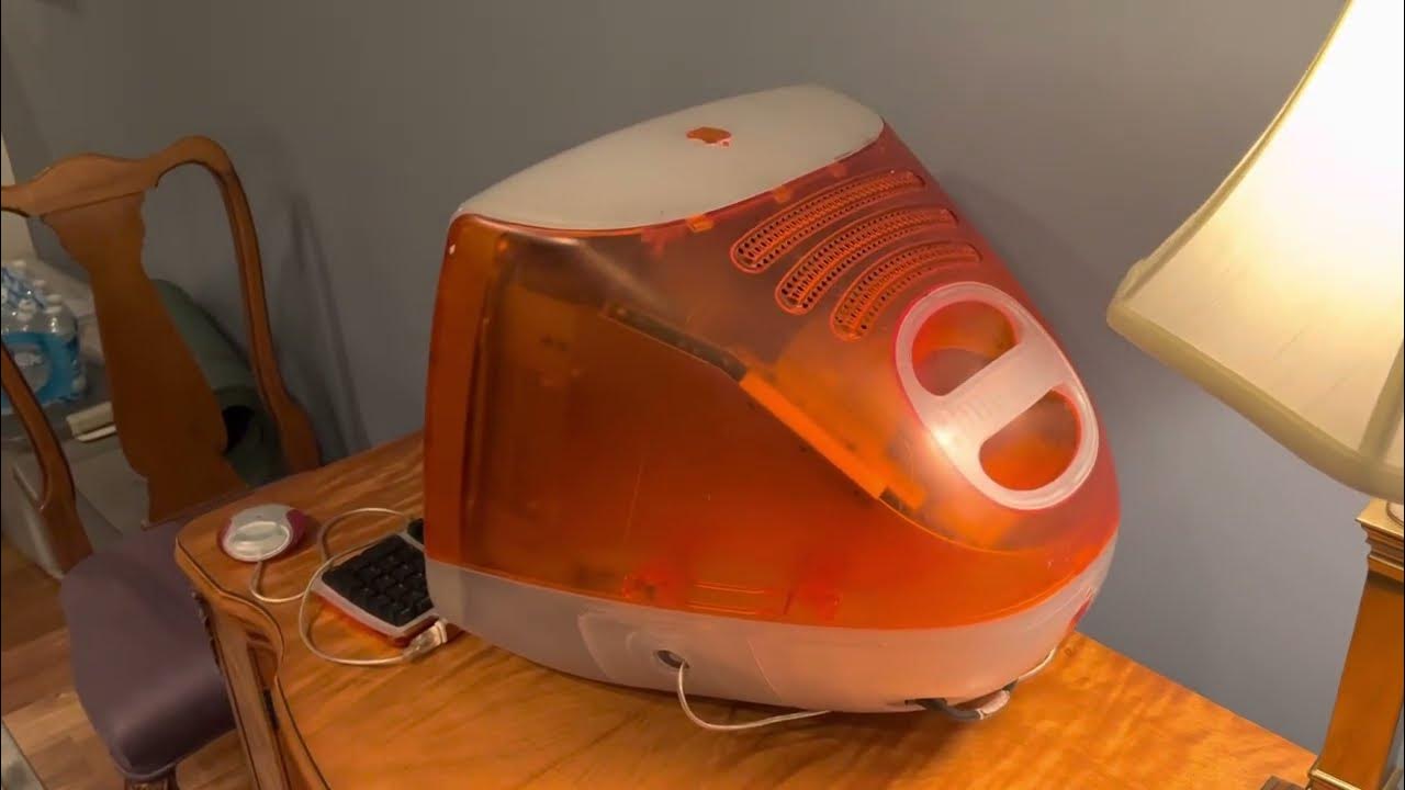 1998 iMac G3 Tangerine 333mhz 96 MB RAM 6 GB HHD. - YouTube