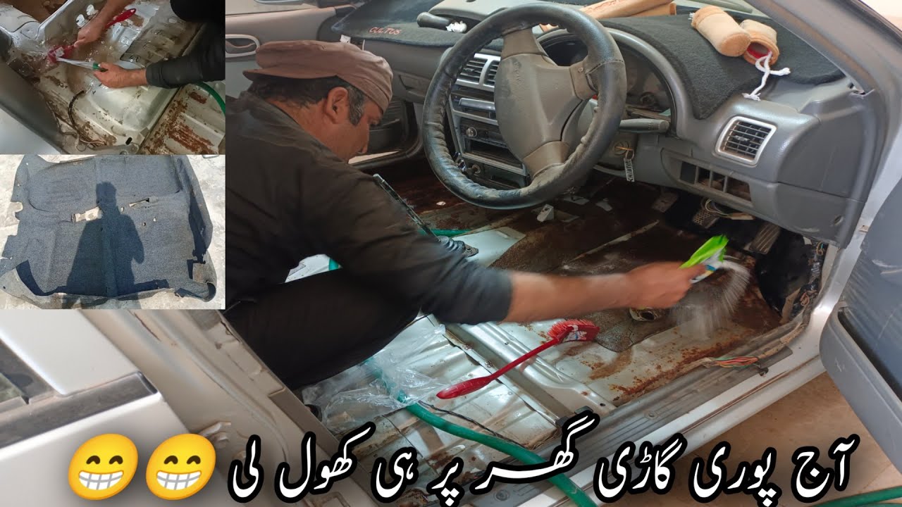 deep interior cleaning of a dirty car - YouTube