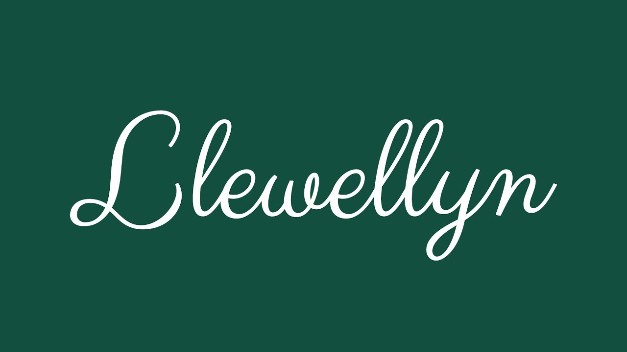 Learn how to Sign the Name Llewellyn Stylishly in Cursive Writing - YouTube