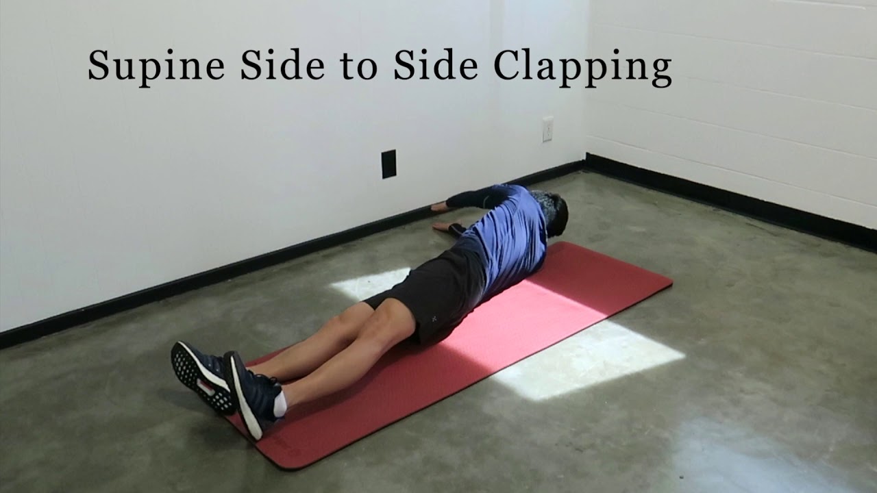 Supine Side to Side Clapping - YouTube