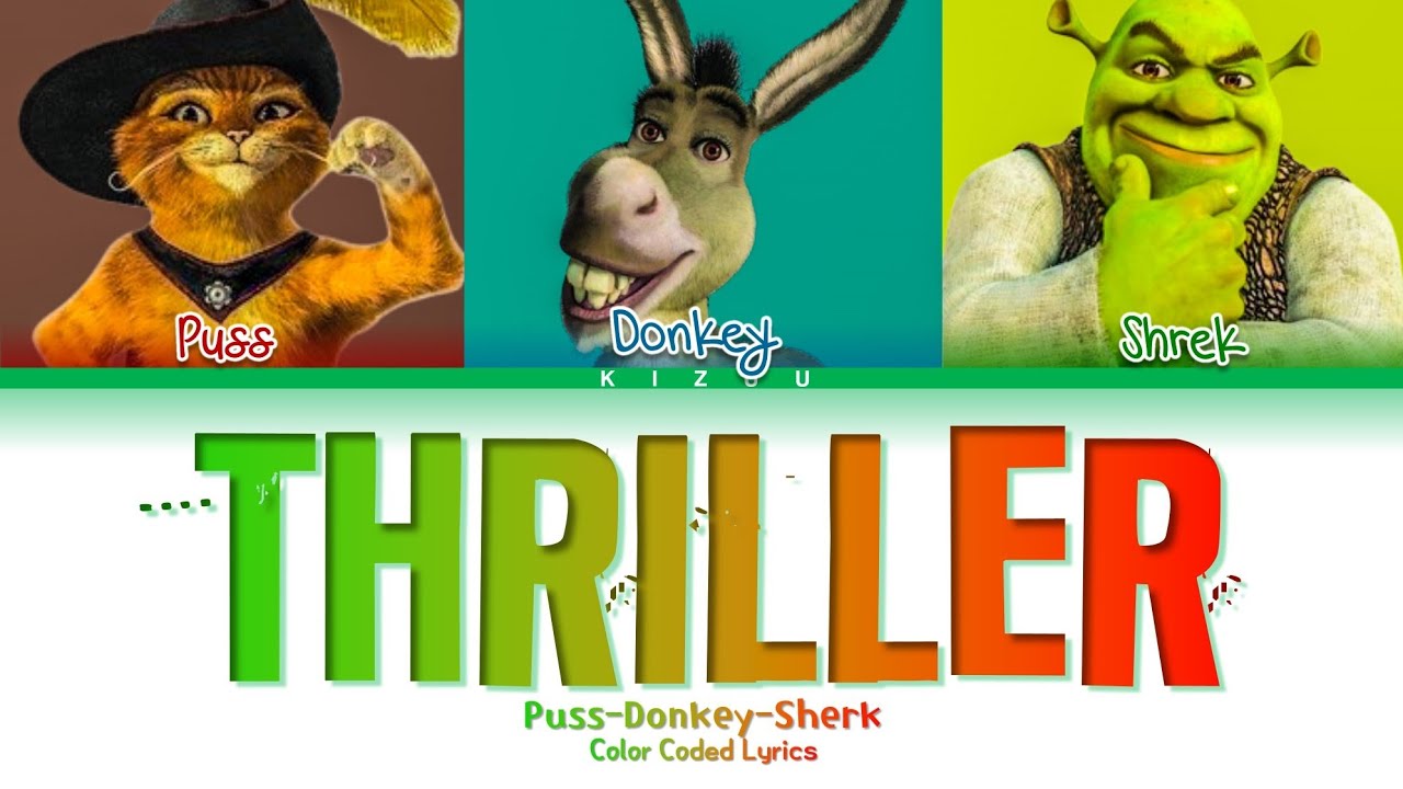 Shrek Extras 'THRILLER' Lyrics (Color Codes Lyrics) - YouTube