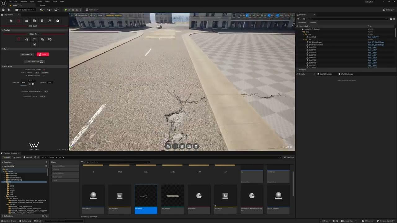 Unreal Engine 5.4 - Creating own City Kit with WorldBLD|CityBLD & Megascans & wParallax - Part5 ...