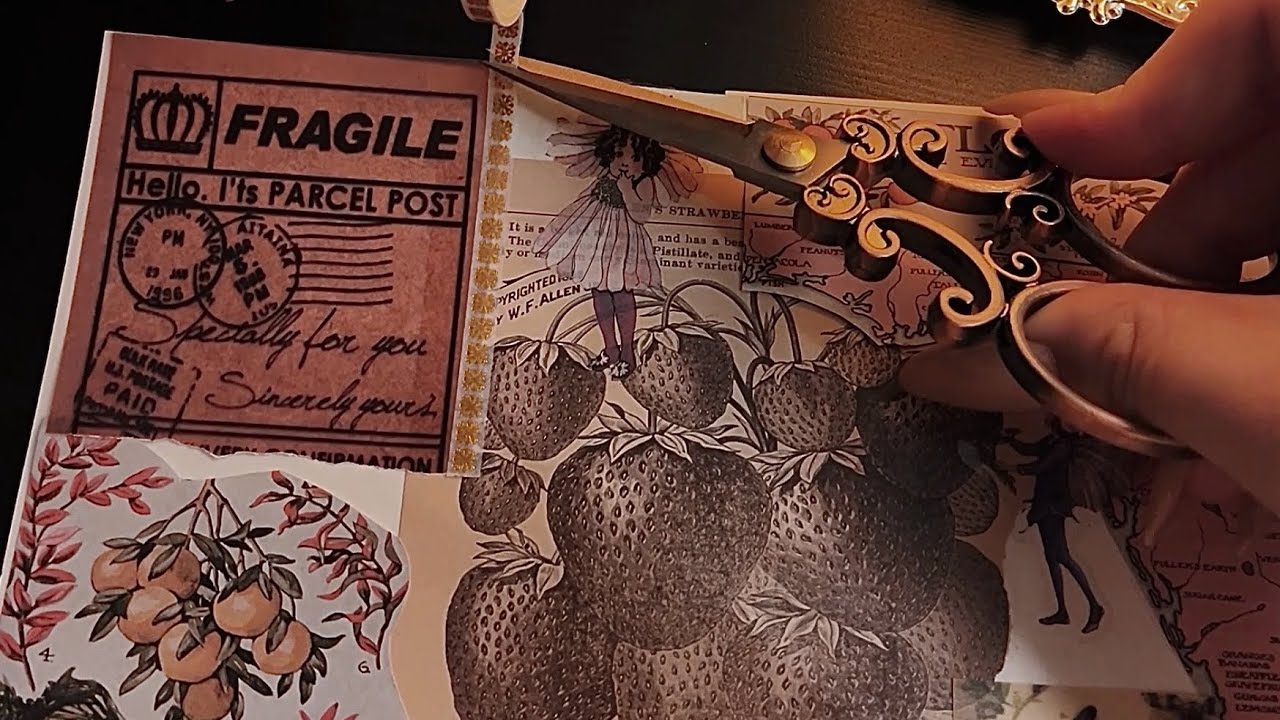 ASMR ₊˚⊹ scrapbooking chill paper sounds [no bgm] - YouTube