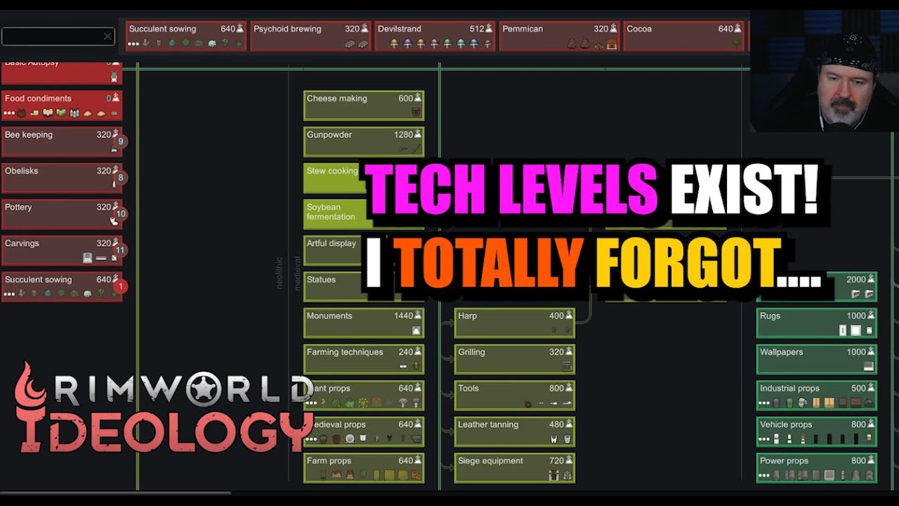 Research tech levels, oh how i forgot you existed.. OOPS - Rimworld - YouTube