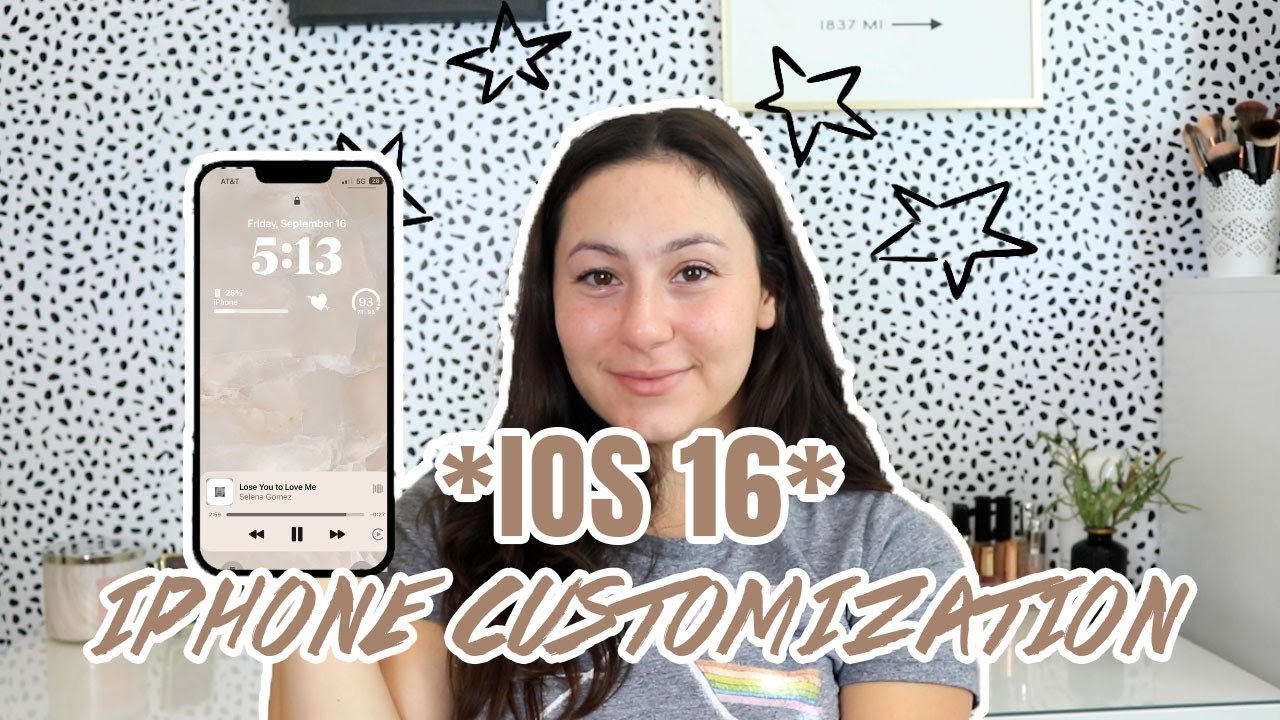 *IOS 16* IPHONE CUSTOMIZATION + NEW FEATURES! | Lockscreen, settings ...