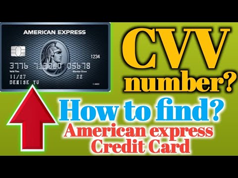 How to find CVV code number of American express Credit Card | CVV code ...