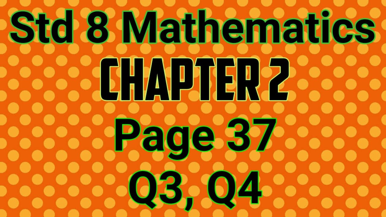 Std 8 Mathematics notes - YouTube