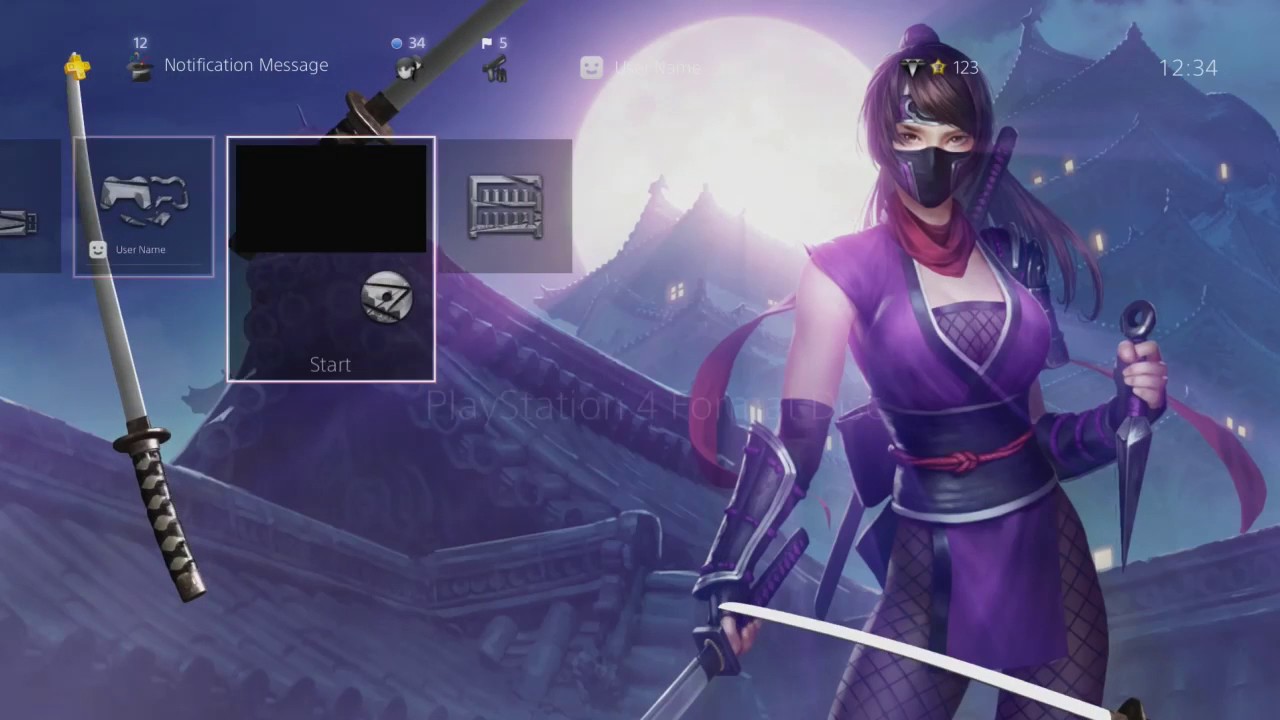 [PS4 Themes] Ana Ninja Rooftop HD Dynamic Theme 2 - YouTube