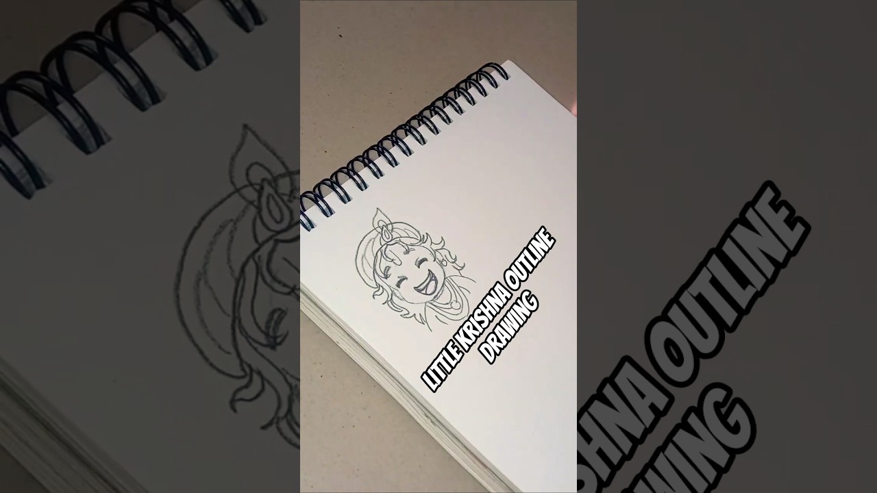 very easy krishna outline drawing #art #shorts #youtubeshorts #drawing ...