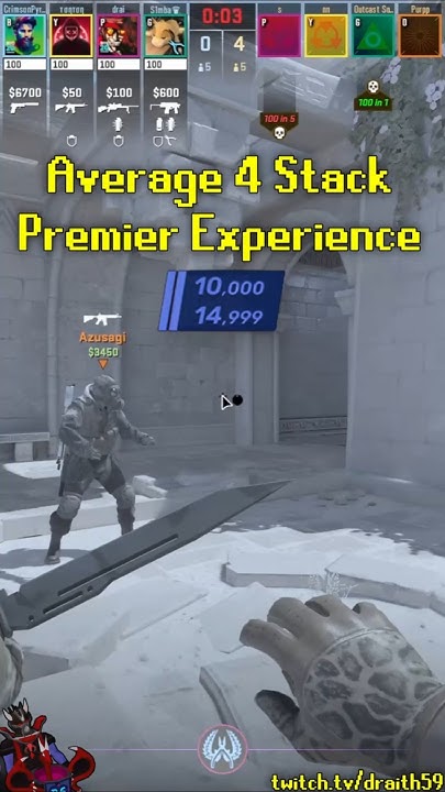 The Average Premier 4-Stack Experience CS2 | #cs2 #csgo #gaming #counterstrike #twitch - YouTube