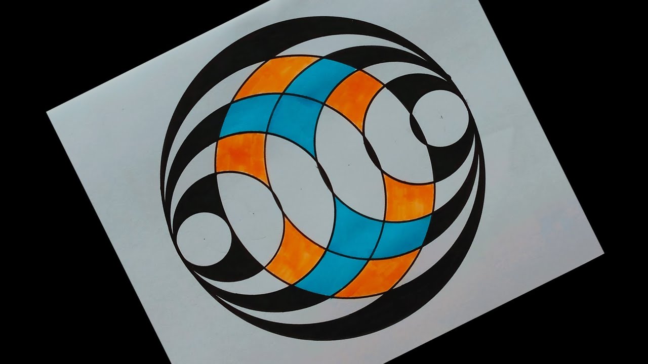 Geometric design easily drawing || circle geometric #art #easydrawing ...