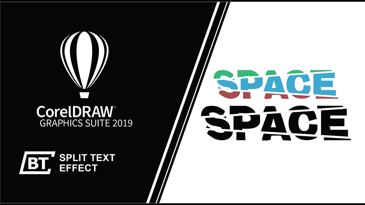 SPLIT TEXT EFFECT IN COREL DRAW 2019 YouTube SPLIT TEXT EFFECT IN COREL DRAW 2019 YouTube