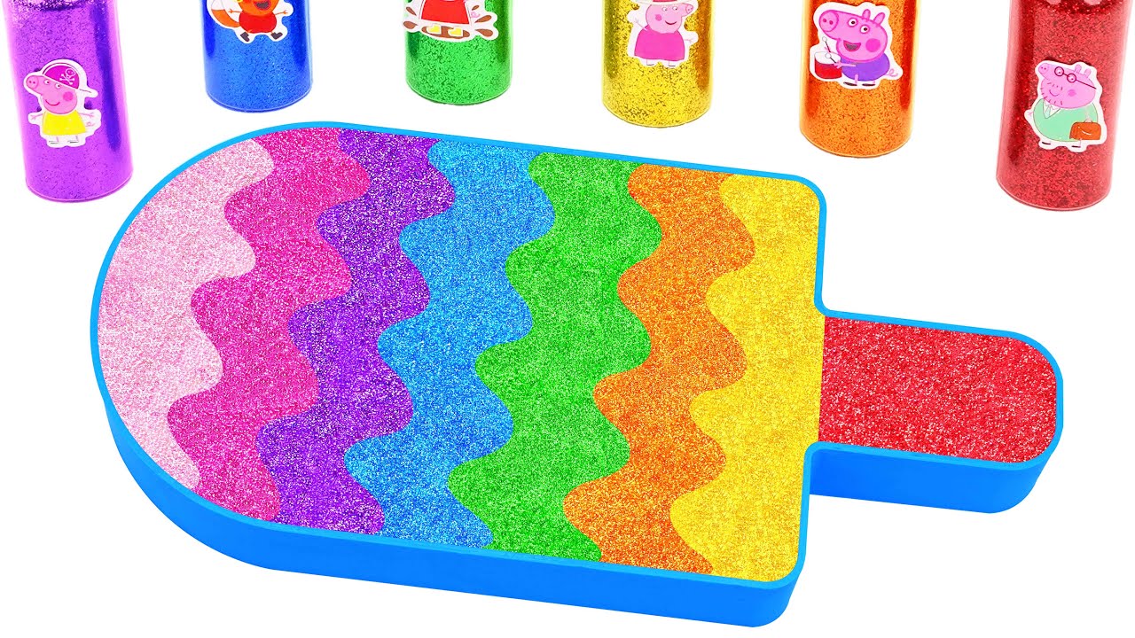 Satisfying Video | How to Make Rainbow Mixing Glitter SLIME into Ice ...