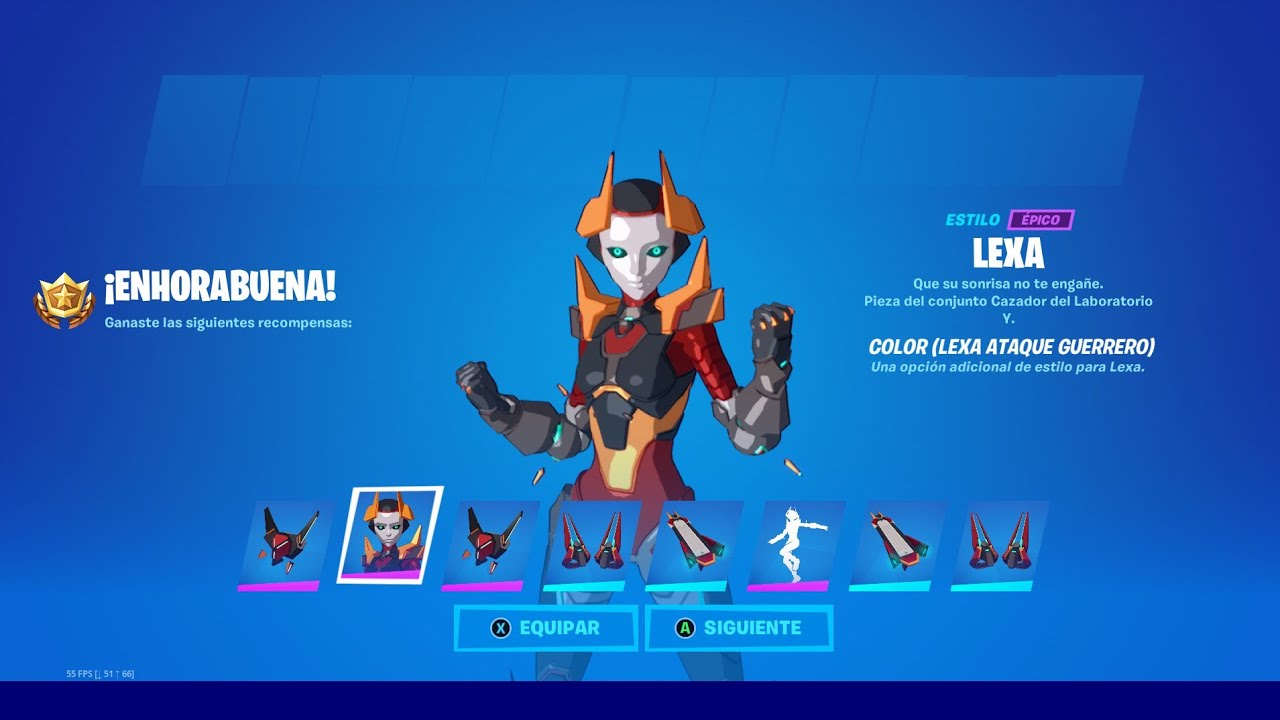 CONSIGO ESTILO de SKIN LEXA (LEXA ATAQUE GUERRERO) en FORTNITE - YouTube