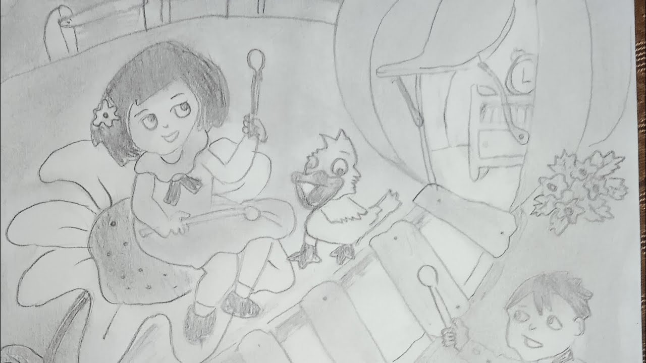 How to draw nursery fulwari 1 sketch step by step @Aryanvermastudios ...
