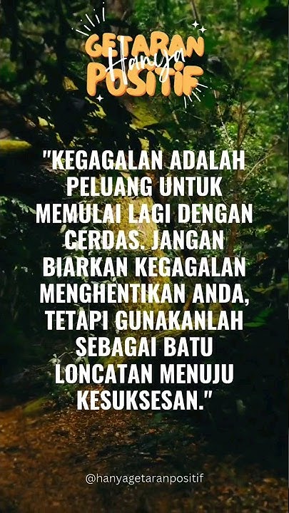 Hanya Getaran Positif || Belajar dari Kegagalan #trending #hanyagetaranpositif #kegagalan # ...