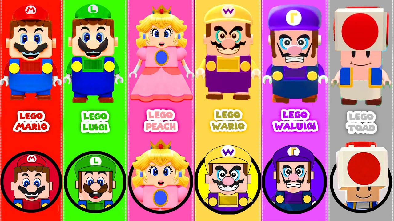 All Playable LEGO Mario Characters in Super Mario 3D World! - YouTube
