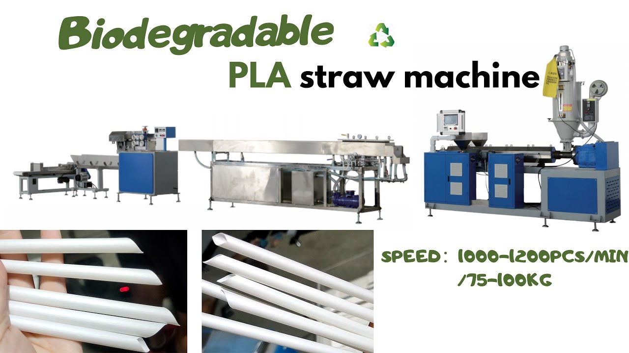 Biodegradable PLA straw machine，Drinking PLA Straw Extruder machine ...