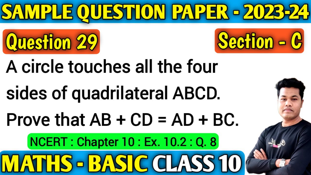A circle touches all the four sides of quadrilateral ABCD Prove that AB ...