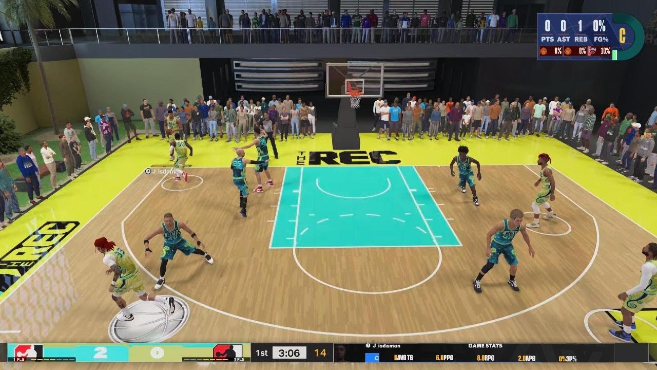 NBA 2K24 Next Gen rec center with 77 OVR defensive anchor - YouTube