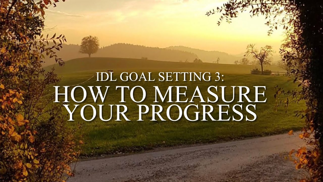 IDL Goal Setting 3: How to Measure Your Progress - YouTube