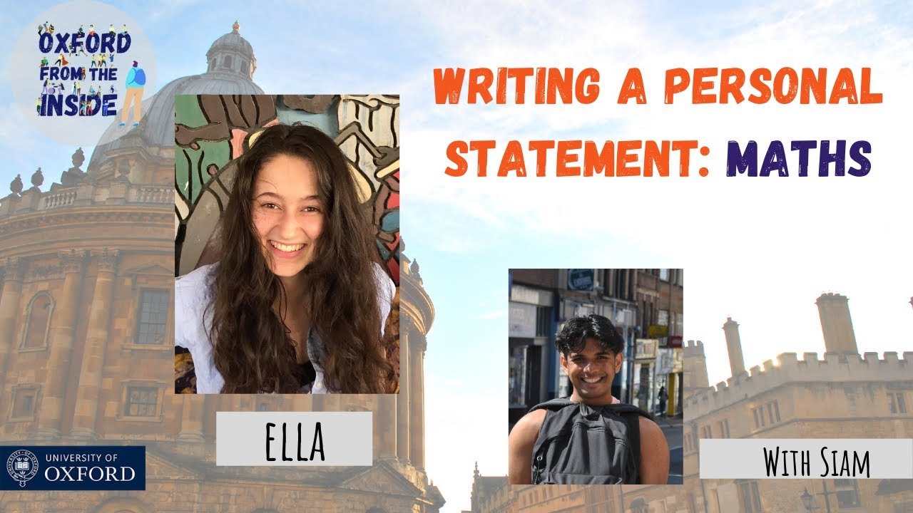 Oxford from the Inside # 120: Writing a Personal Statement: Maths - YouTube