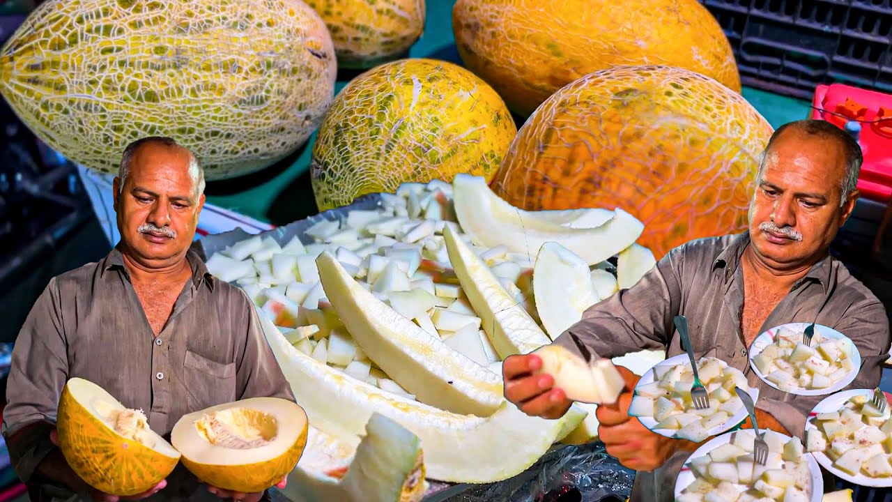 Amazing Roadside Fruit Cutting Skills | Hardworking Man Selling Garma ...