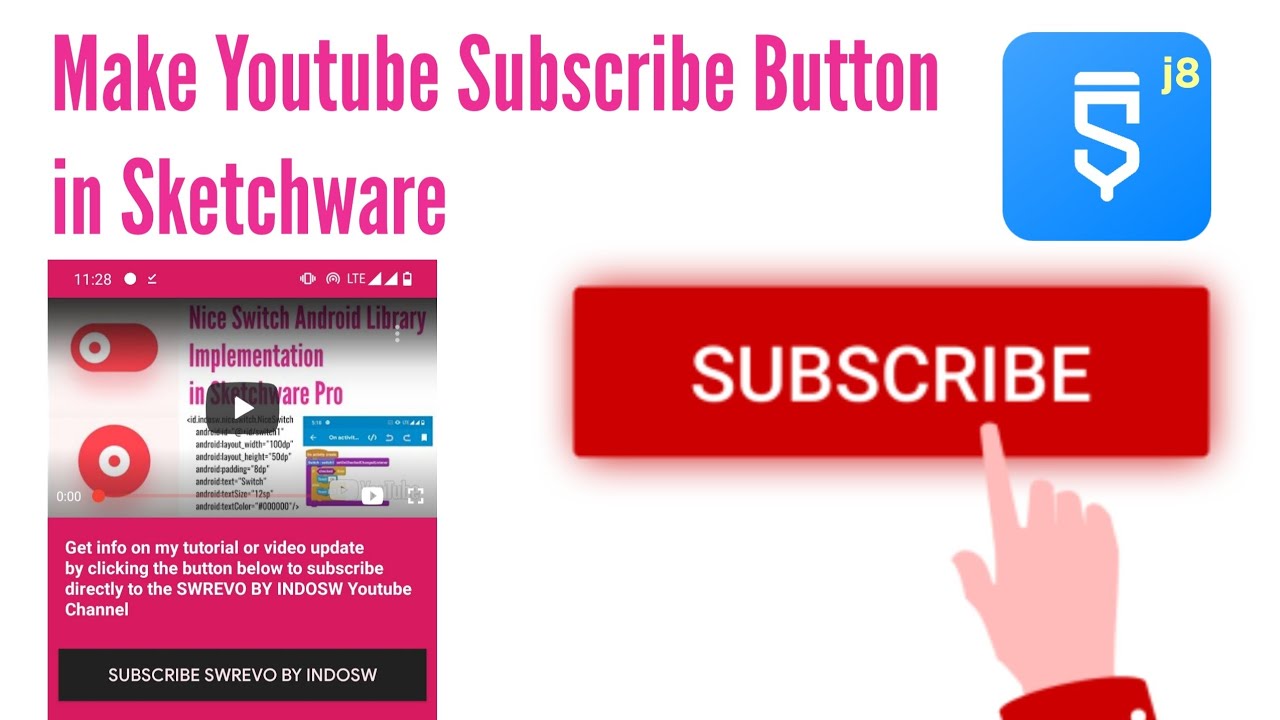 Sketchware Tutorial Make Youtube Subscribe Button Android Application - YouTube