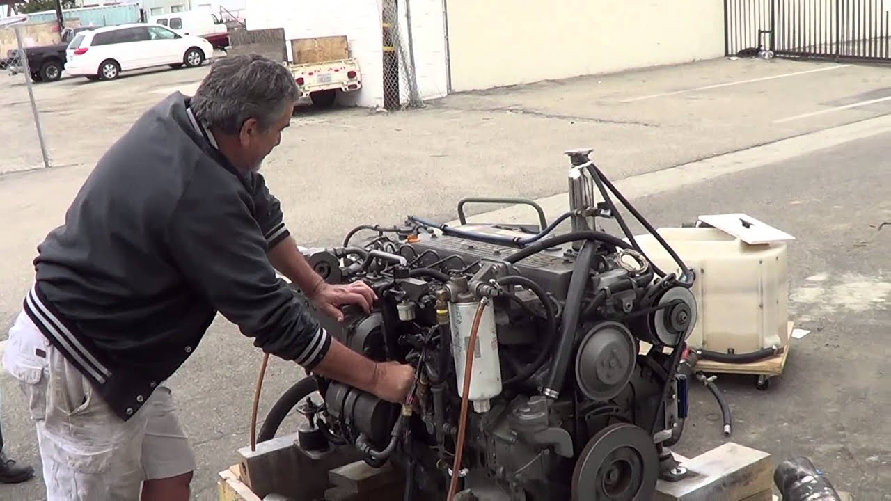 Seaboard Marine Yanmar 6LY Engine Start - YouTube