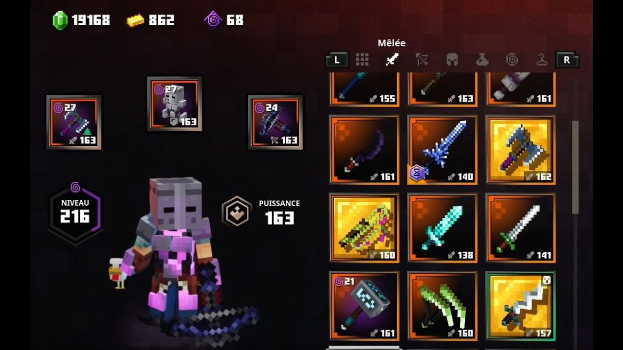 Minecraft dungeons tuto les enchantements et l'expérience - YouTube