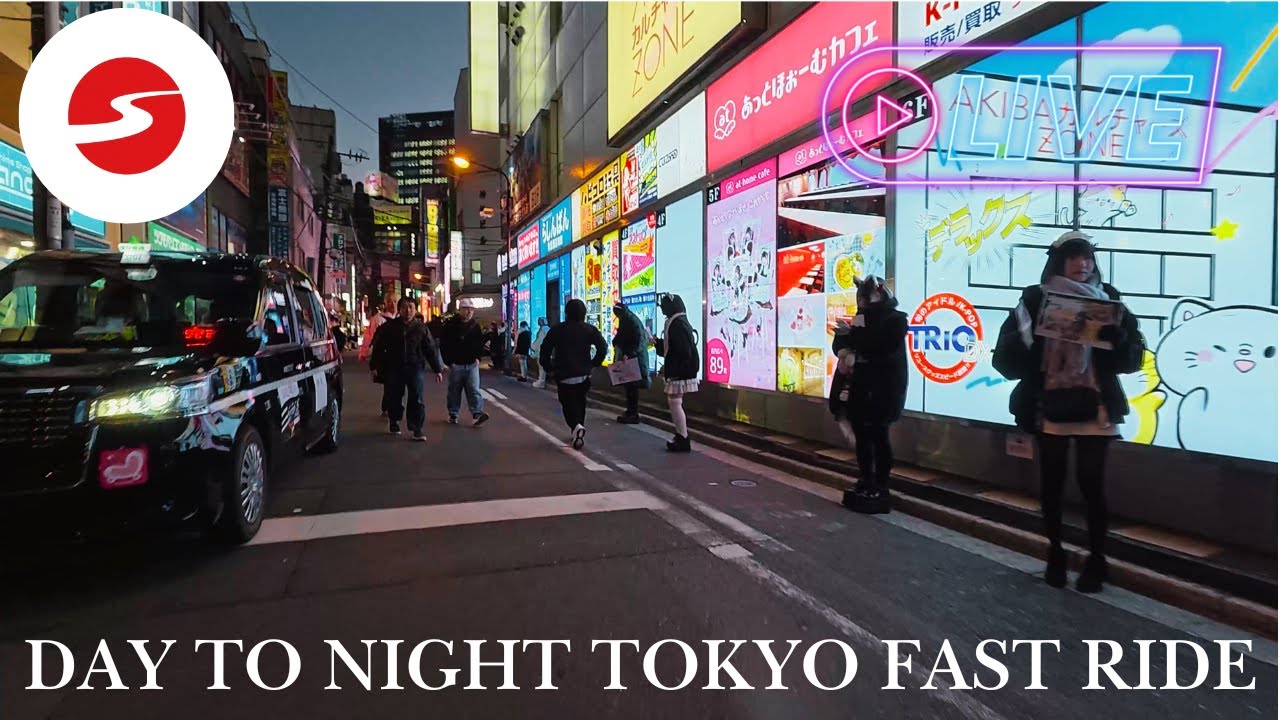 【4K Live】Tokyo Cycling Tour | Day to Night Fast-Paced Ride: Ueno ...