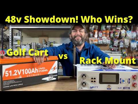 What is the best battery for a 48v off grid setup?  Rack mount, golf cart, DIY build, 12v in series