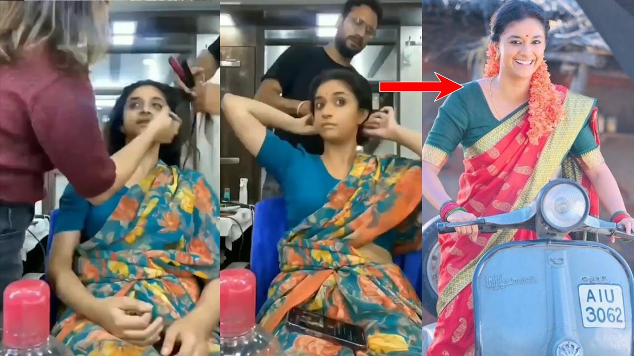 Keerthy Suresh MakeUp For Nani's Dasara Movie | Political Fire - YouTube