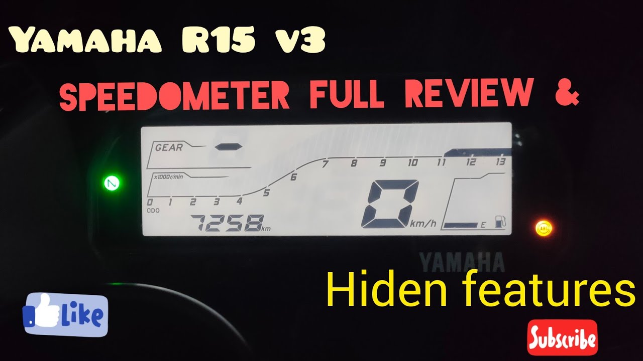 Yamaha R15 v3 | speedometer | full review and hidden features | #r15 v3 ...