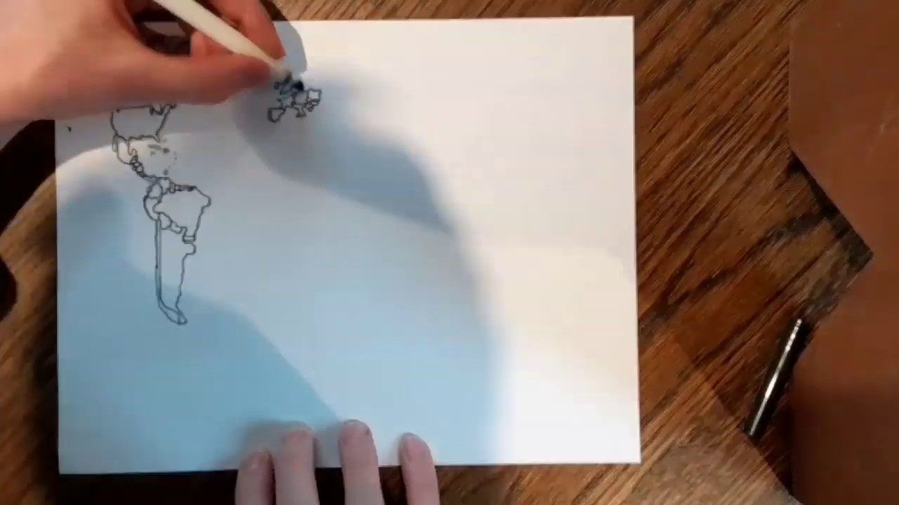 TIMELAPSE: Drawing map of world from memory - YouTube