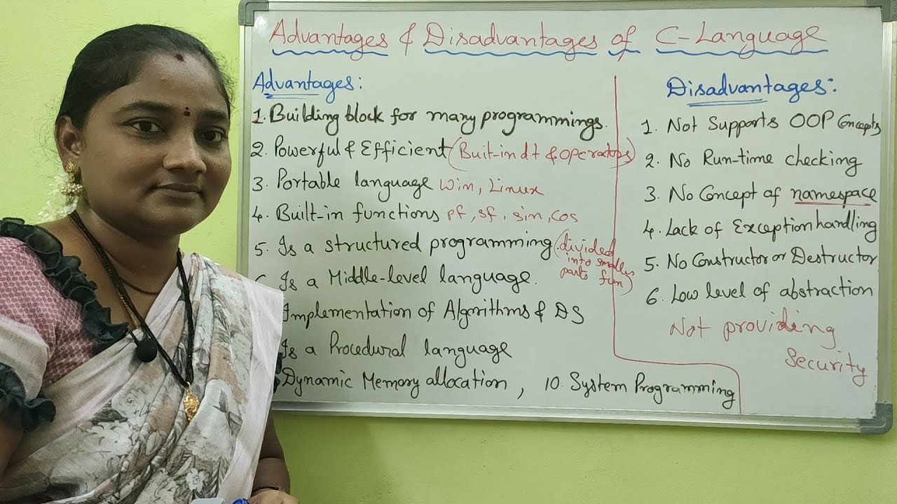 C Language Class 10 Advantages And Dis Advantages Of C Language Telugu Scit Tutorials