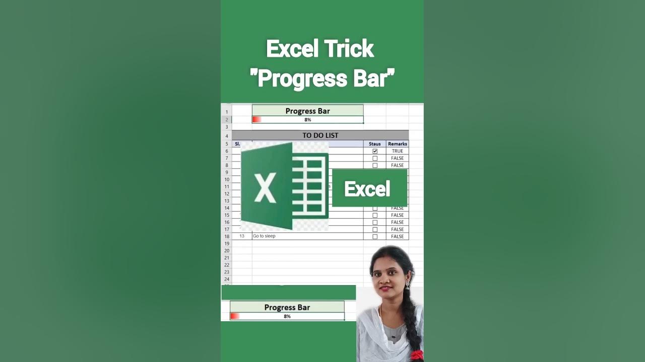 How To Create A Progress Bar Excel Tips Youtube