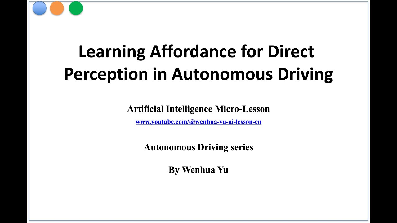 Learning Affordance for Direct Perception in Autonomous Driving - YouTube