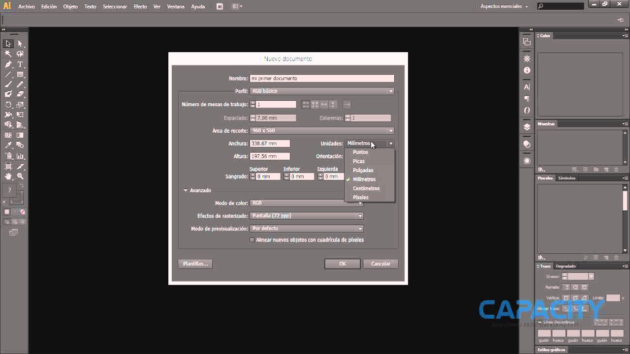 Curso de Adobe Illustrator - Abrir, Crear y Guardar Documentos Nuevos ...